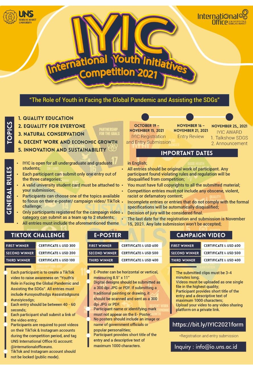 International Youth Initiatives Competition (IYIC) 2021 – Diponegoro ...