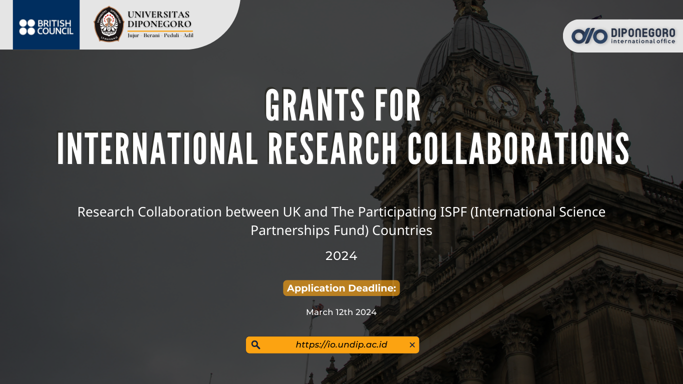 Grants for international research collaborations – Diponegoro ...