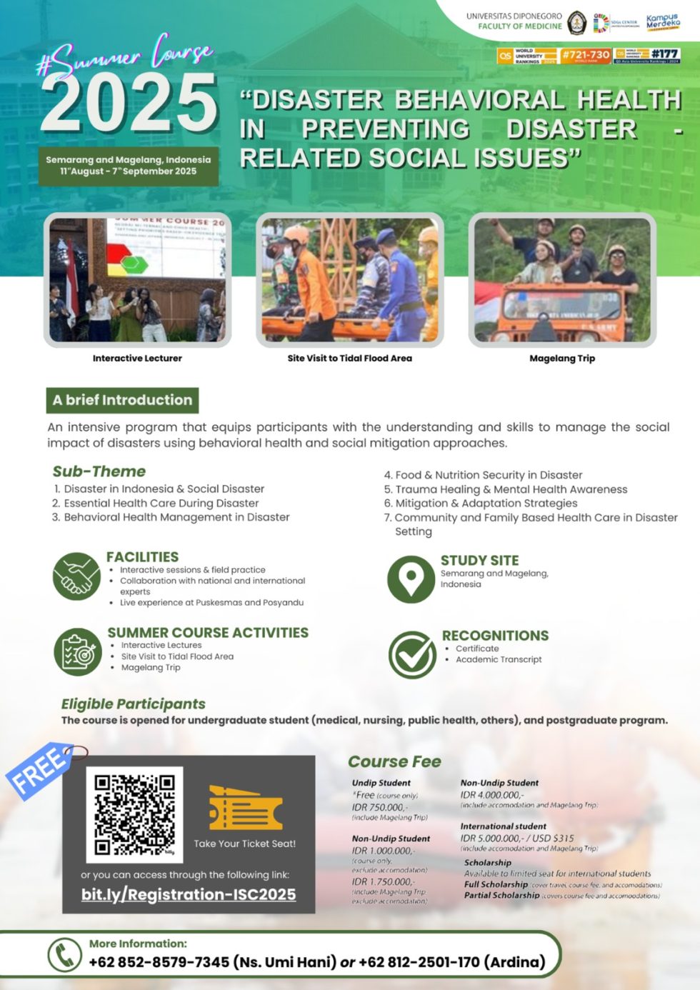 Summer Course on Disaster Behavioral Health in Preventing Disaster ...